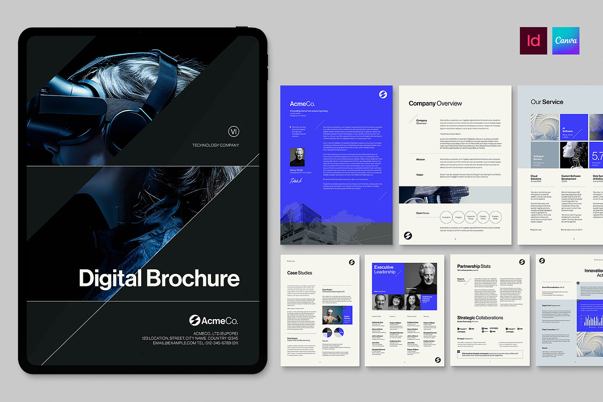 Digital Brochure Template, a Brochure Template by BrandPacks