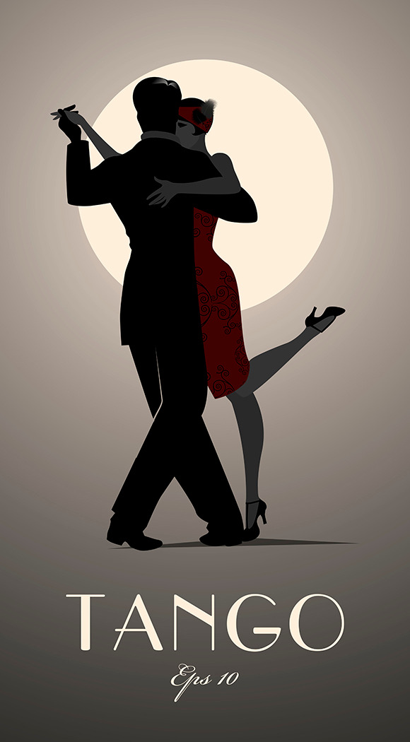 Tango under the moon, a Person Illustration by La Inspiratriz