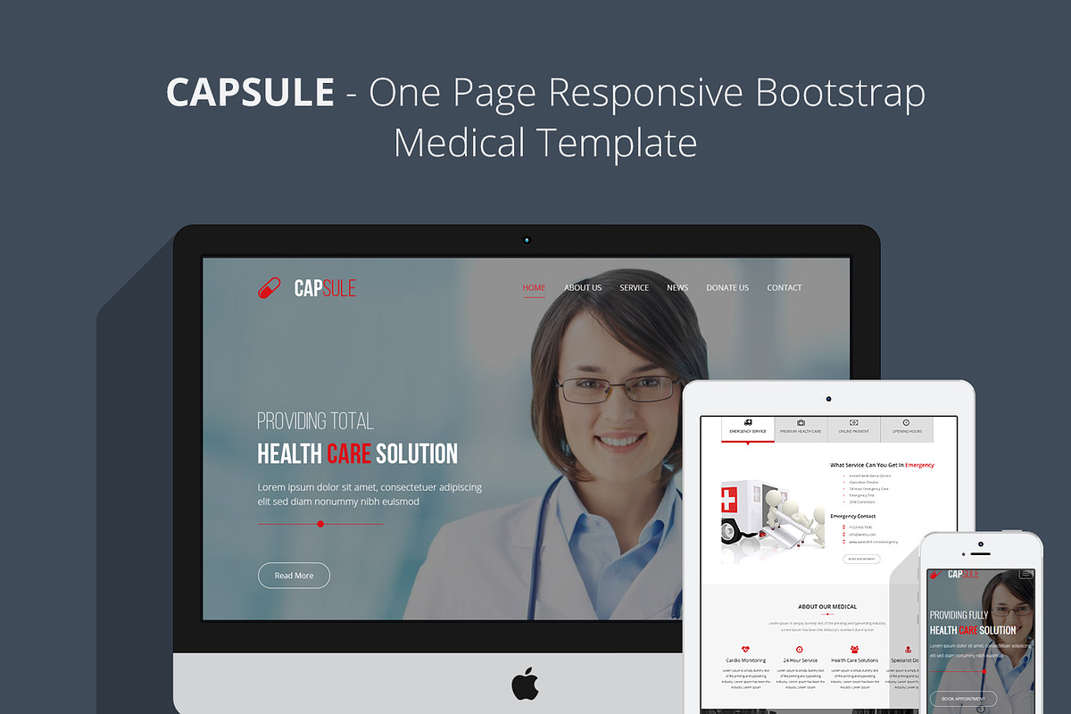 CAPSULE -Responsive Medical Template, a Bootstrap Template by Imagine ...