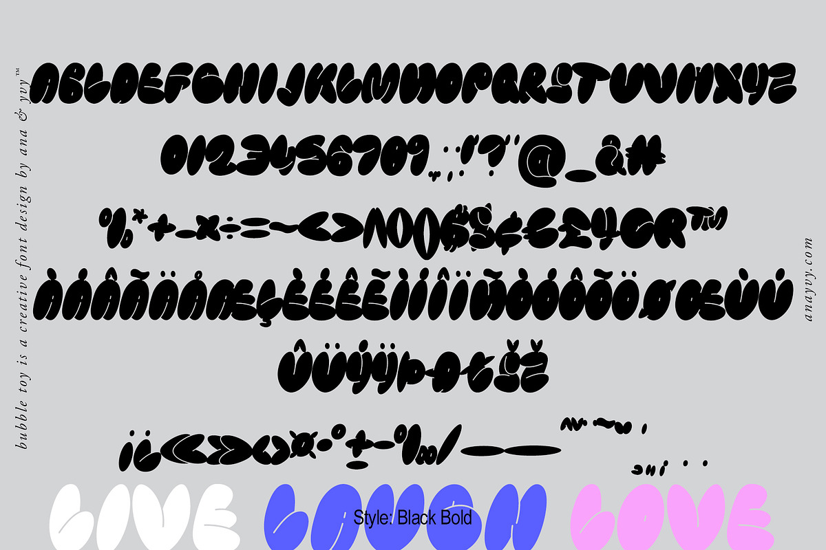 Bubble Toy | 2000s Retro Graffiti, a Font by ana & yvy