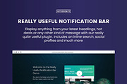 Really Useful Notification Bar, a WordPress Template by SiteCreate