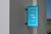 Rectangular wall mount sign mockup, an Advertising Mockup by shahsoft