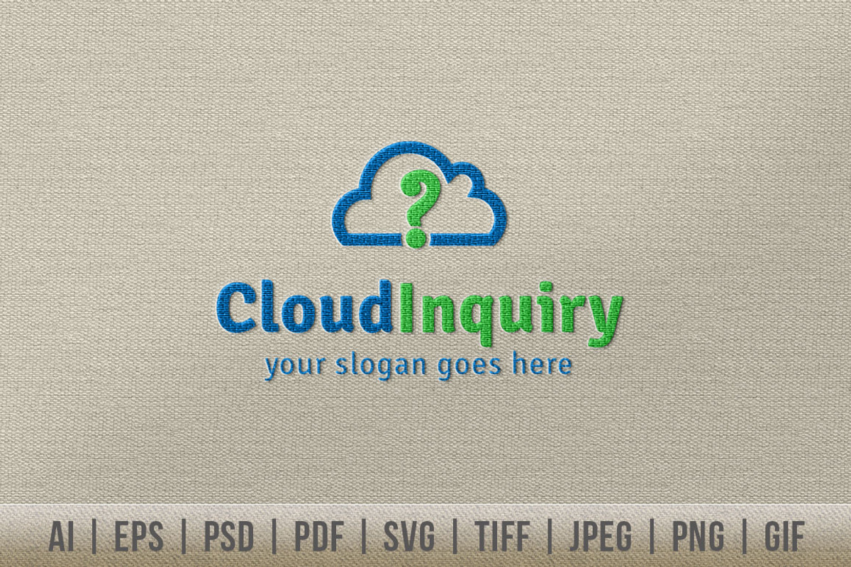 Cloud Inquiry Logo, a Branding & Logo Template by Dotnpix