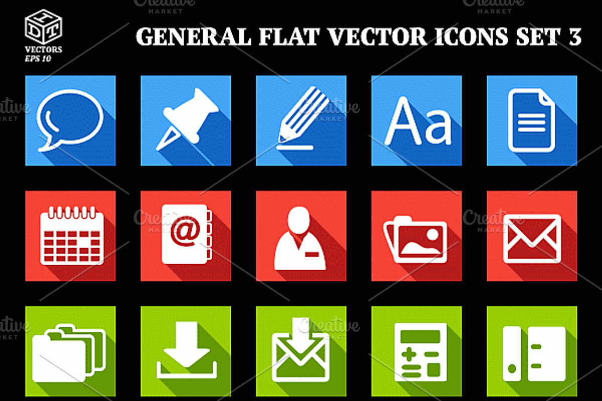 General Flat Vector Icons - 4 Packs, an Icon by Idette Designs™