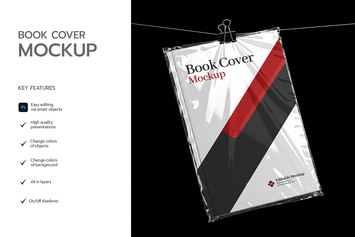 Plastic Book Cover Mockup