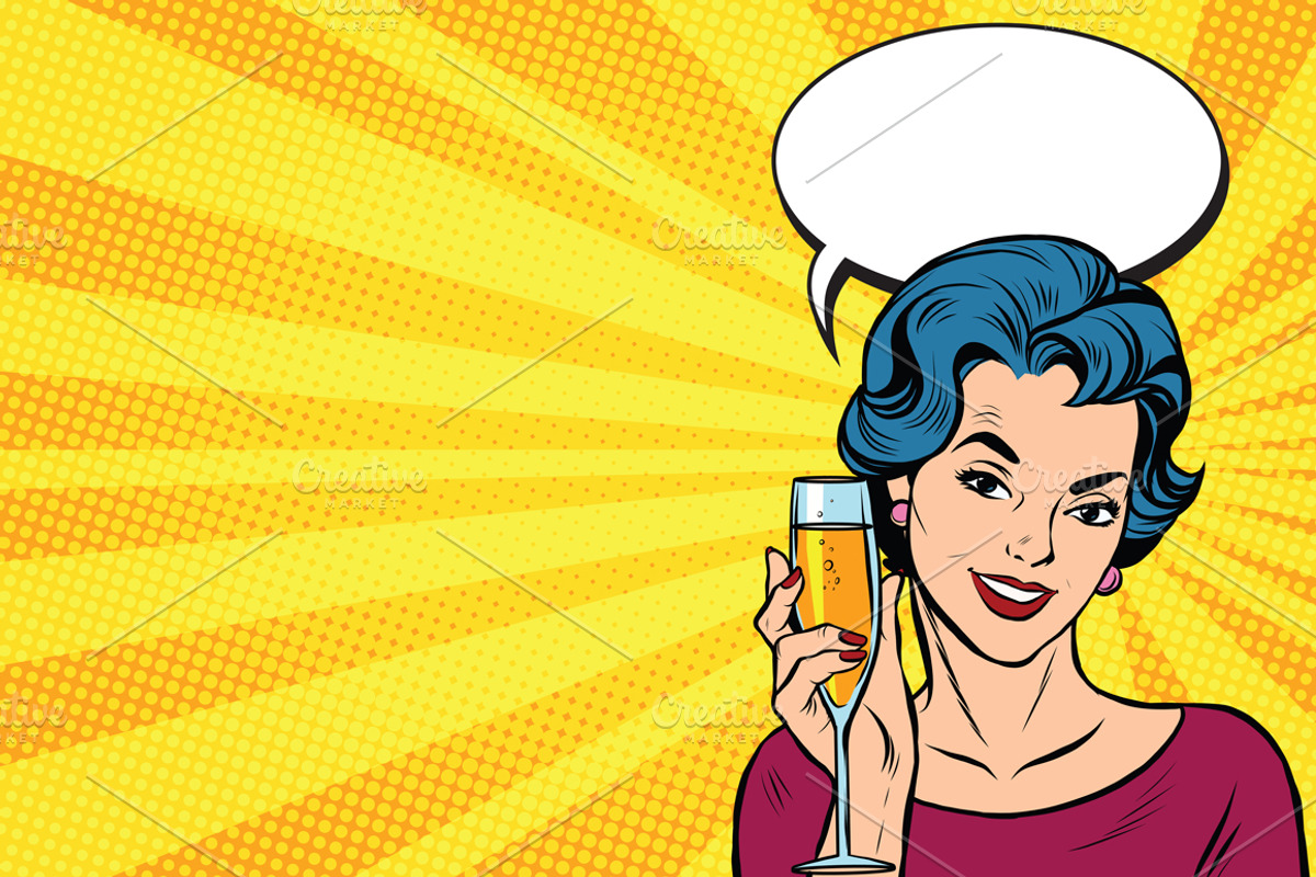 Toast girl party, a Food Illustration by studiostoks