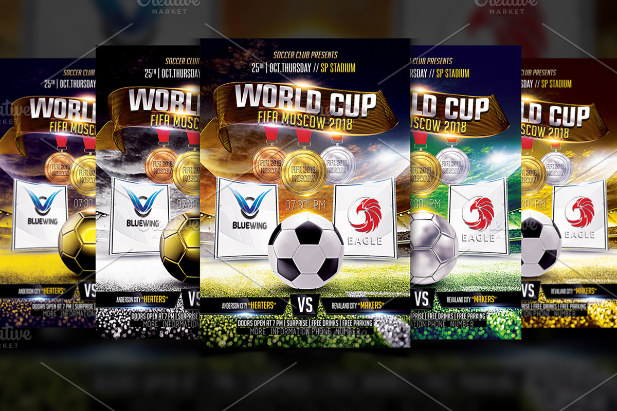 Soccer Flyers Bundle 10 in 1, a Flyer Template by Basez Flyers