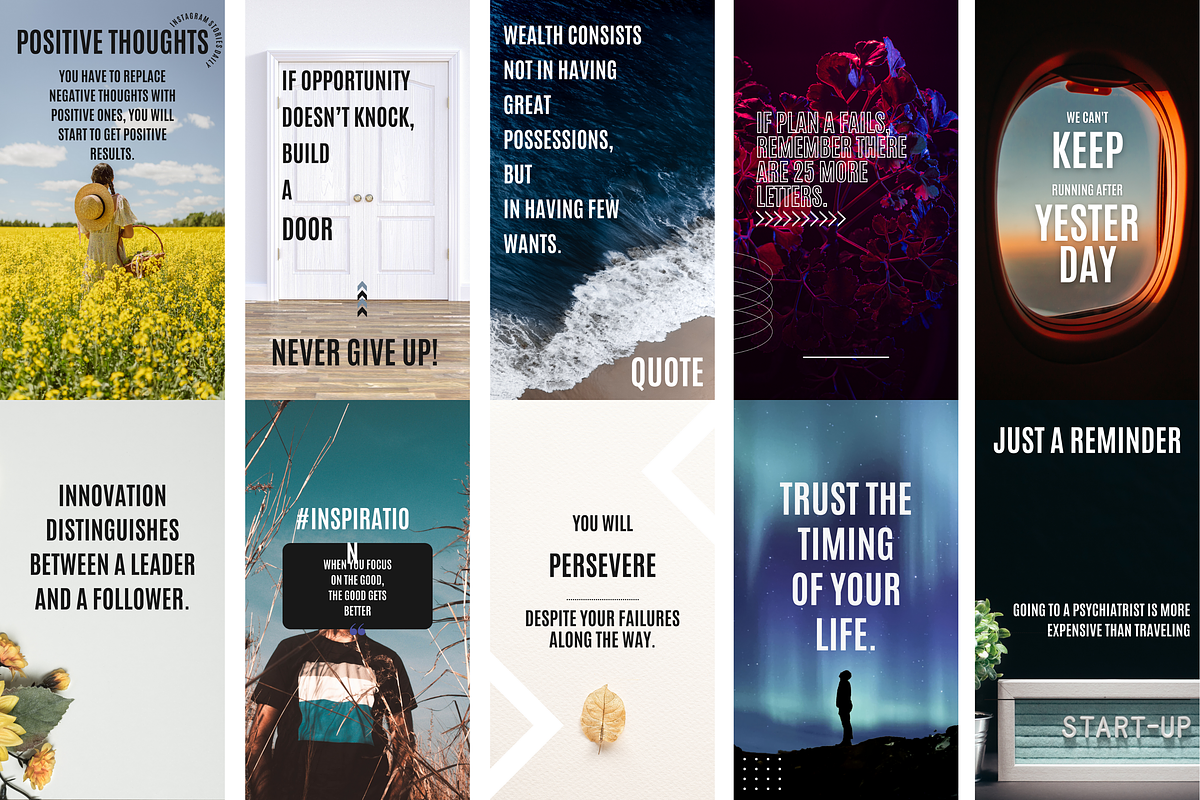 Inspirational Quote Canva Templates, a Social Media Template by Kay Designs