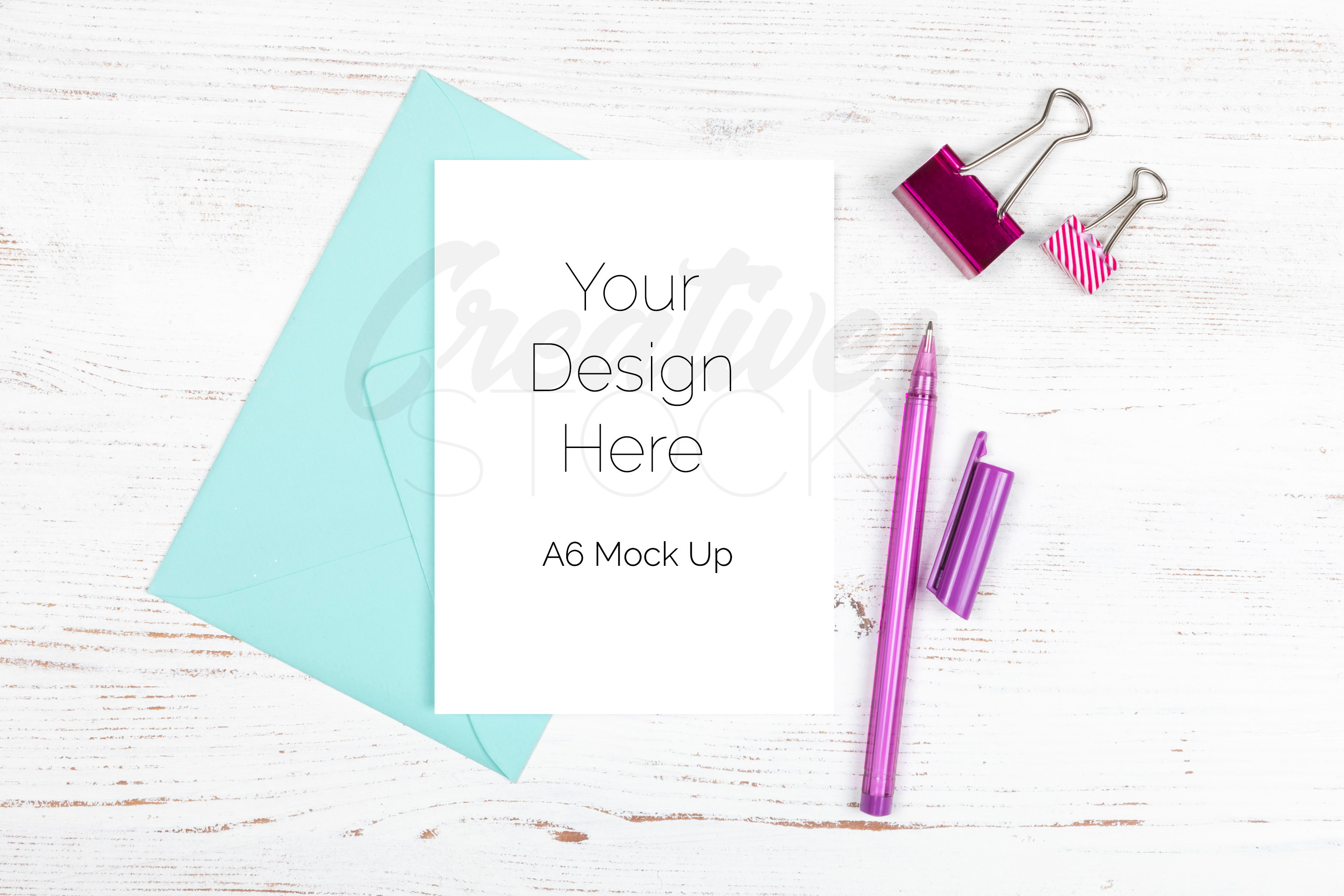 A6 Greetings Card Stock Photo, a Print Template by Creatives STOCK