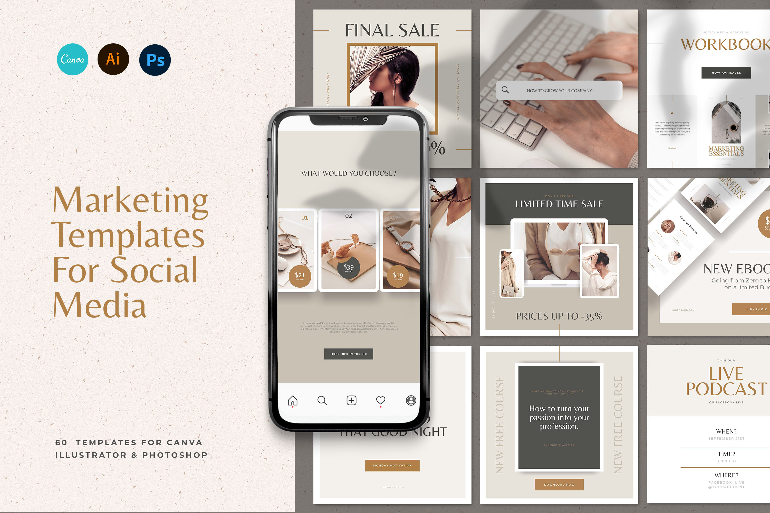 Elegant Social Media Marketing Pack, a Social Media Template by AndrewPixel