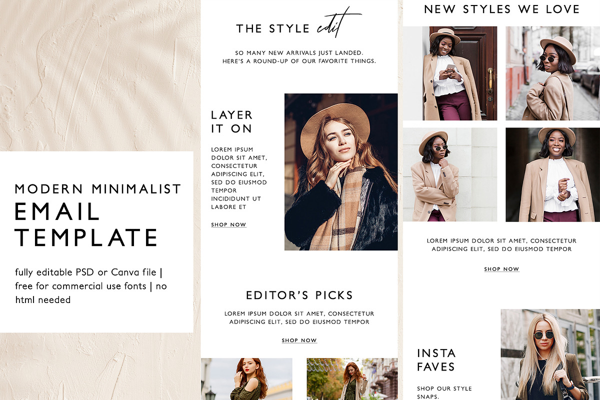 Minimalist Fashion Email Template, an Email Template by KikiBunnyCreative