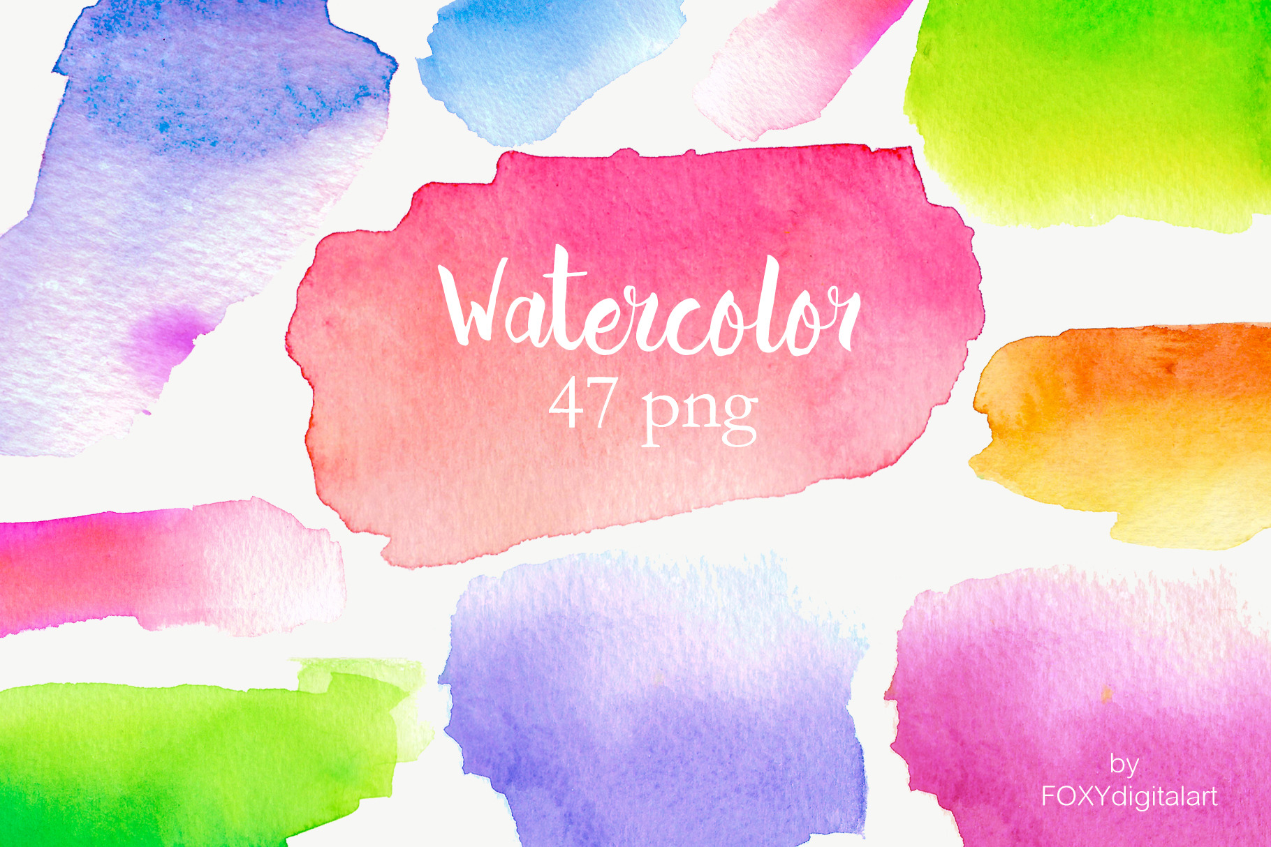 Watercolor Splotches Clipart | Texture Illustrations ~ Creative Market