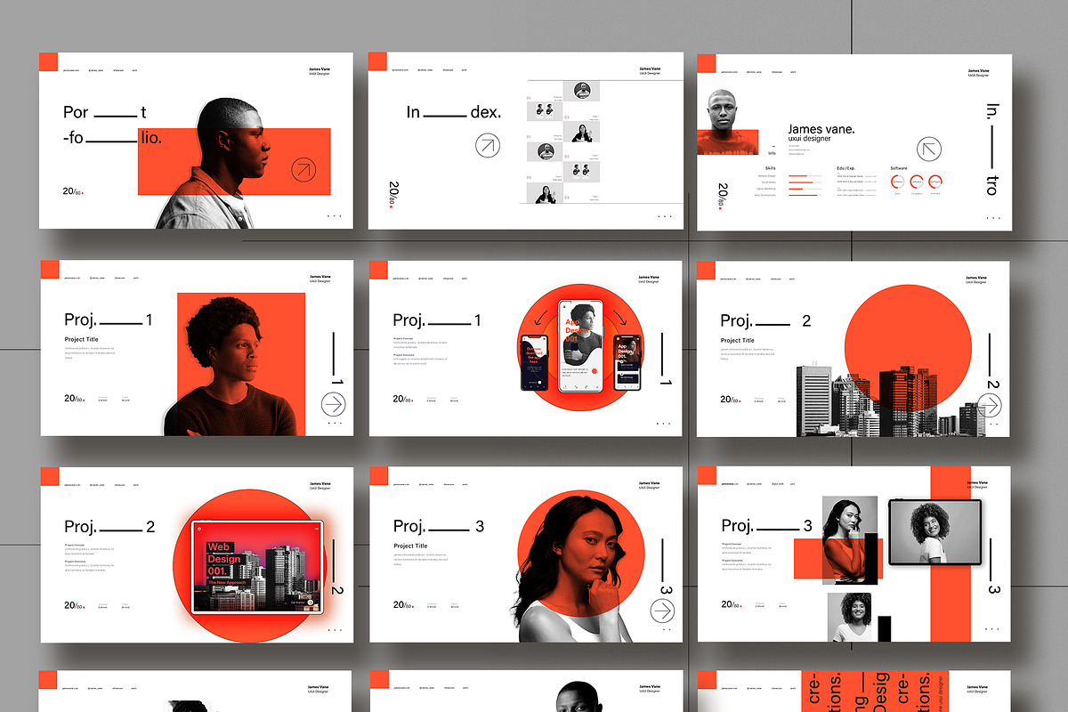 Orange Accent Portfolio, a Social Media Template by wavebreak