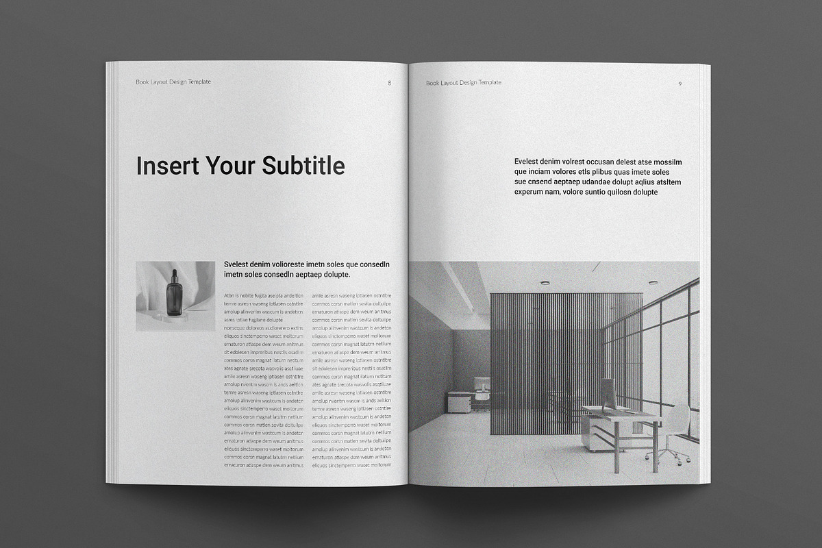 Digital Book Layout Design Template, a Magazine Template by E-Type
