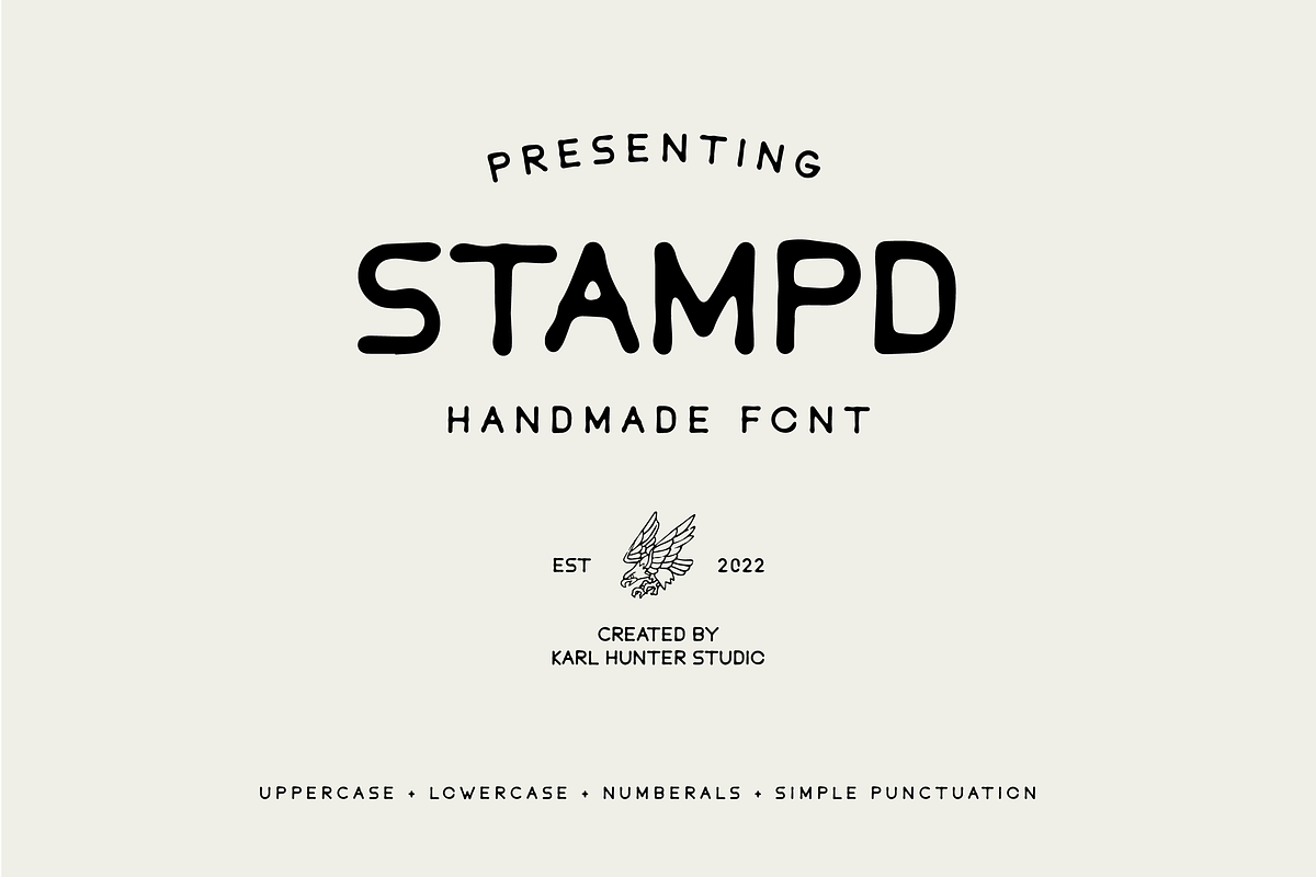 Stampd Hand Drawn Font, a Handwritten Font by KH STUDIO