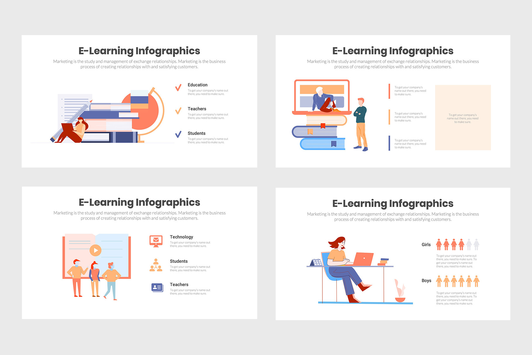 eLearning Infographics Template | Presentation Templates ~ Creative Market