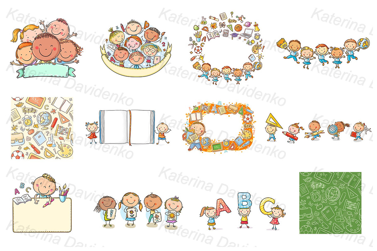 Big school bundle. Clipart svg png