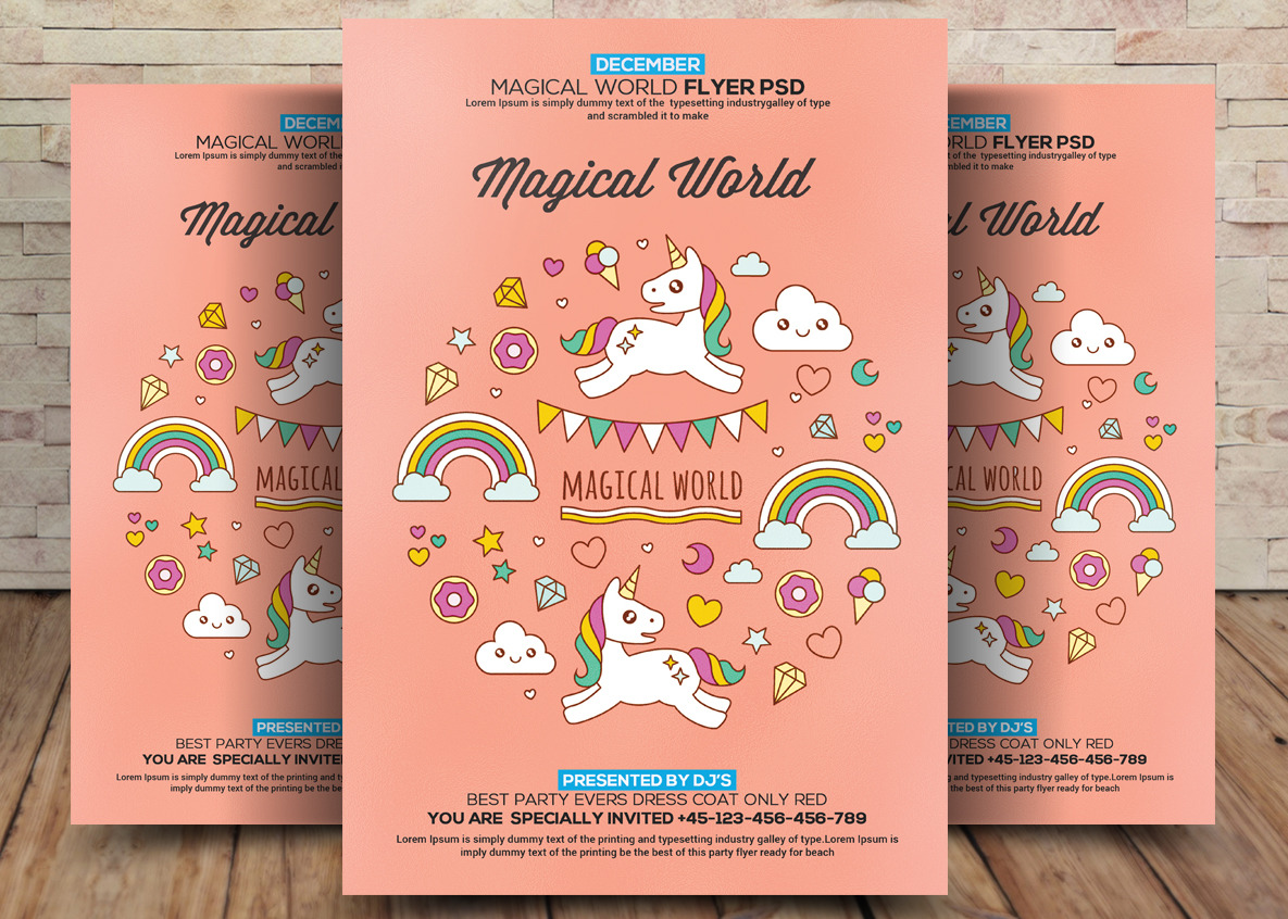 Magical World Flyer Template, a Flyer Template by graphicforest