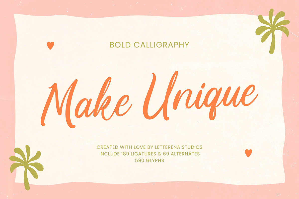 Make Unique Bold Calligraphy Font, a Script Font by Letterena Studios ...