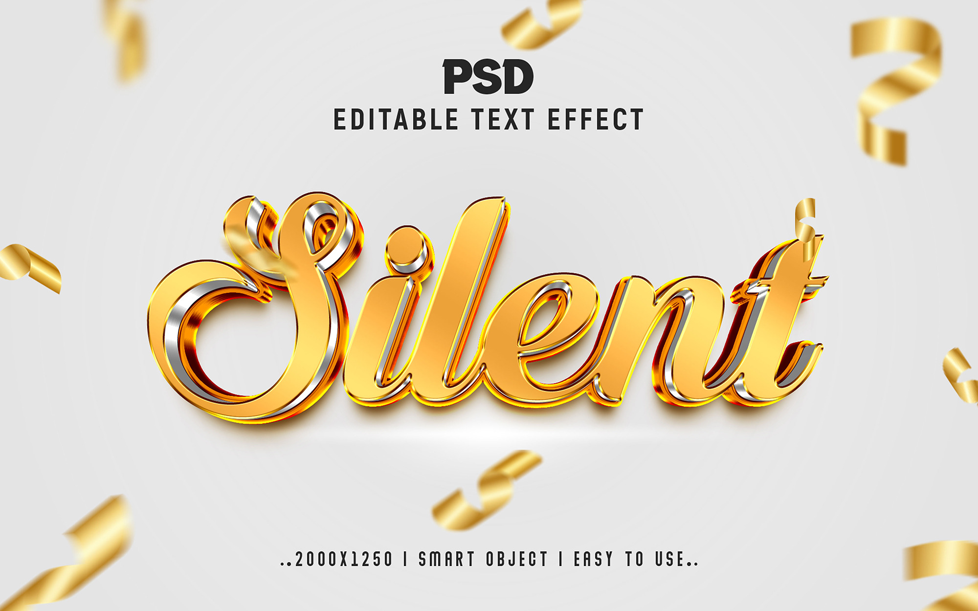Silent 3d Editable Text Effect Style, a Layer Style Add-On by Md Jahidul99