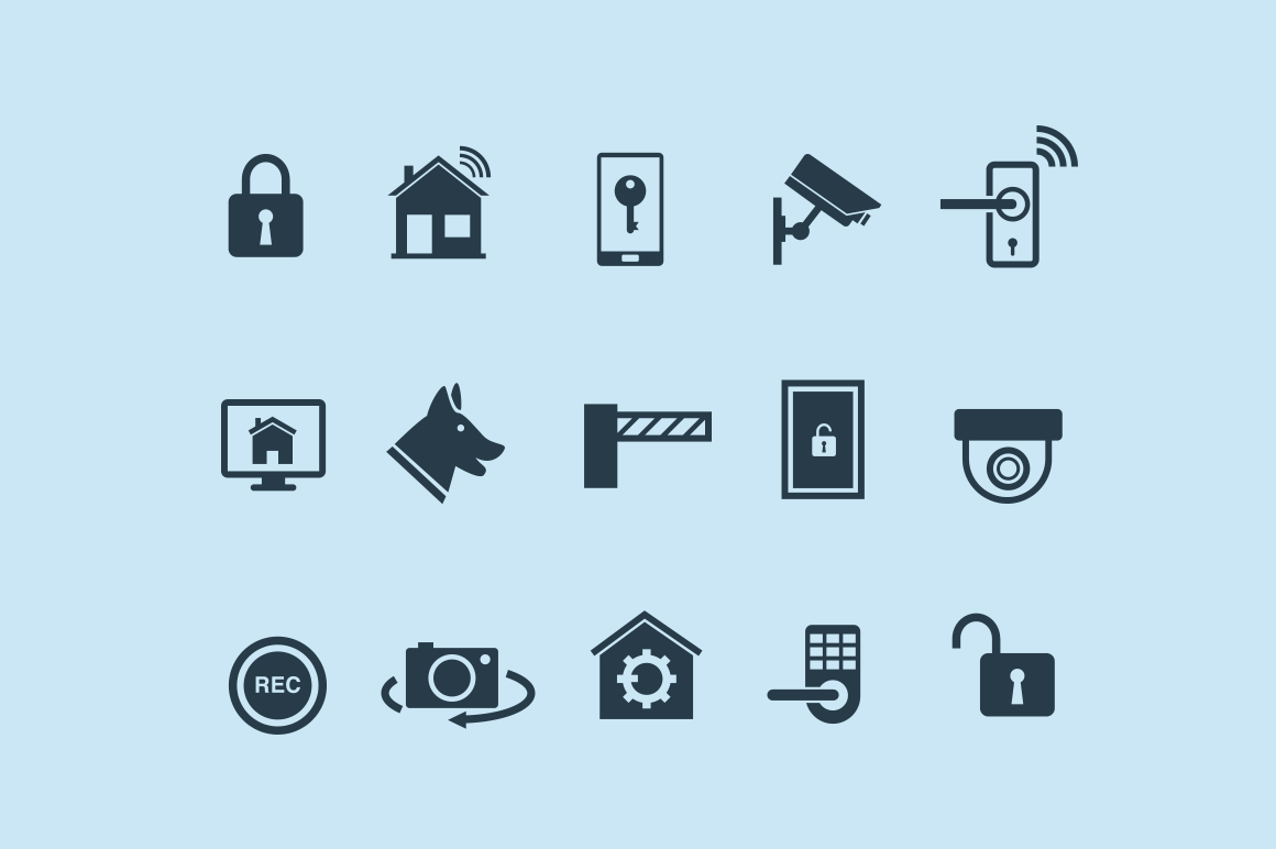 15 Home Security & Automation Icons, an Icon by Creative VIP