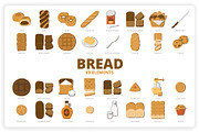 69 Bread Elements, an Object Graphic by monkik | Creative Market