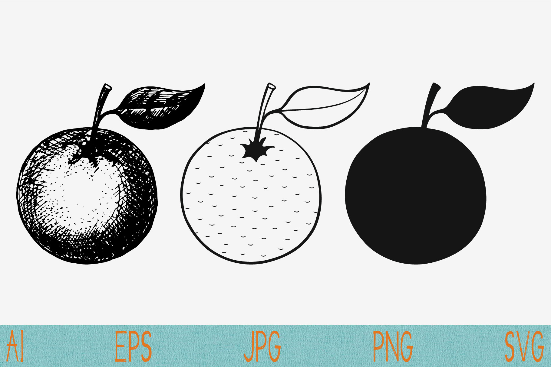 Orange set vector svg png jpeg, an Object Graphic by FileVectorSVG