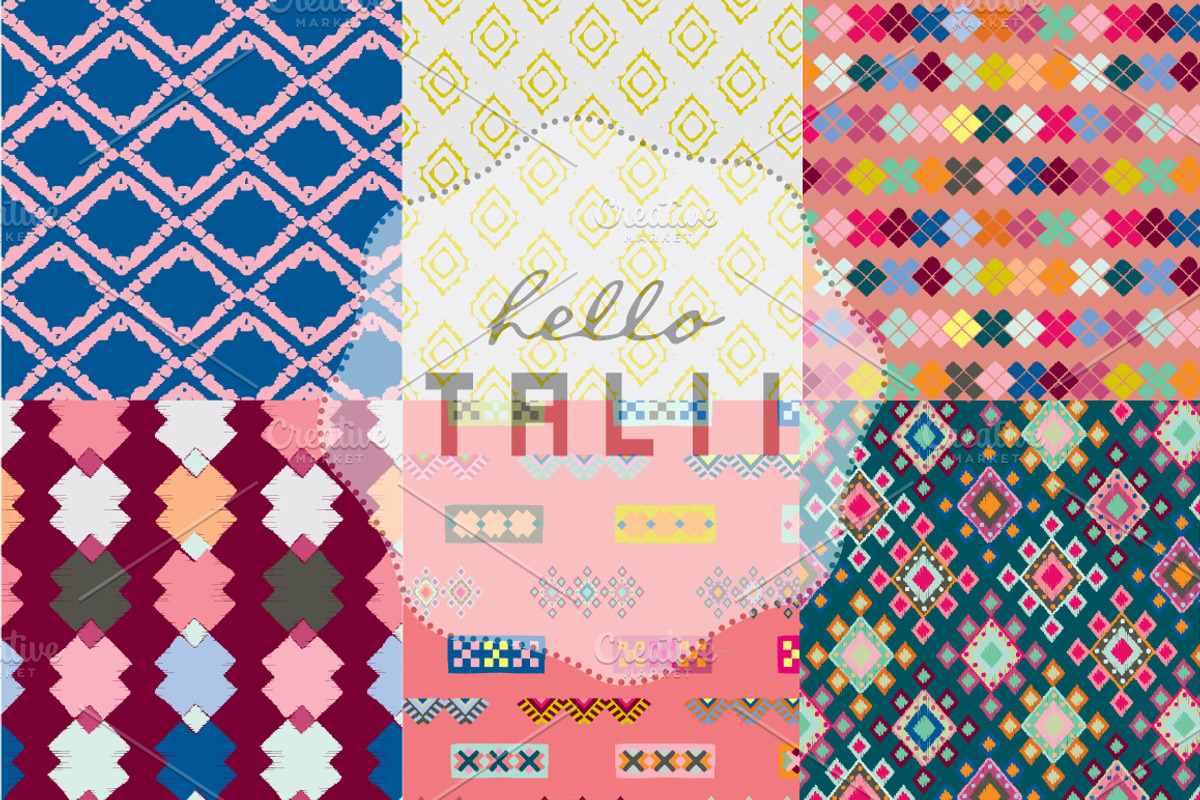 Tribal Patterns Digital Paper, a Pattern Graphic by Hello Talii ...