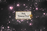 Pink Diamond Dust Clipart, an Object Graphic by Digital Curio