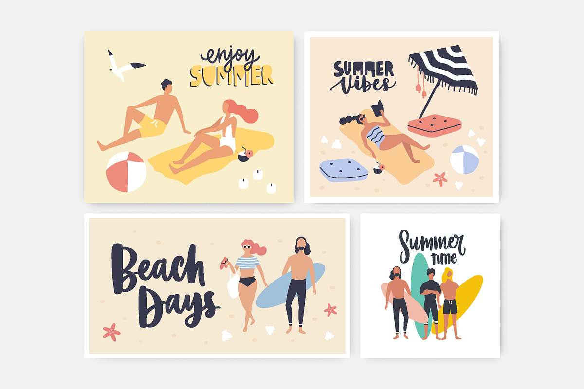 Summer beach bundle, a Decorative Illustration by Good Studio