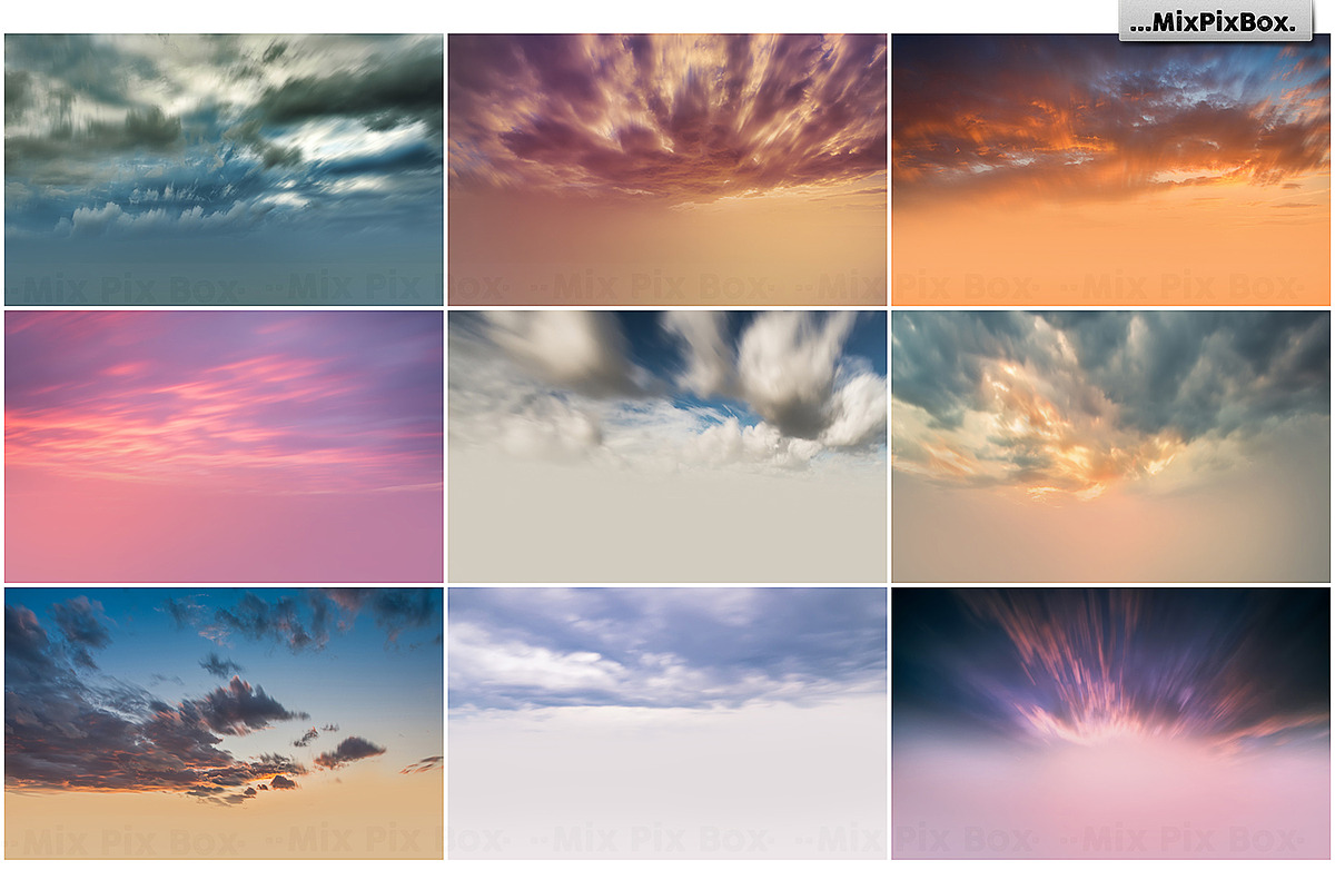 Long Exposure Sky Overlays, an Object Graphic by MixPixBox