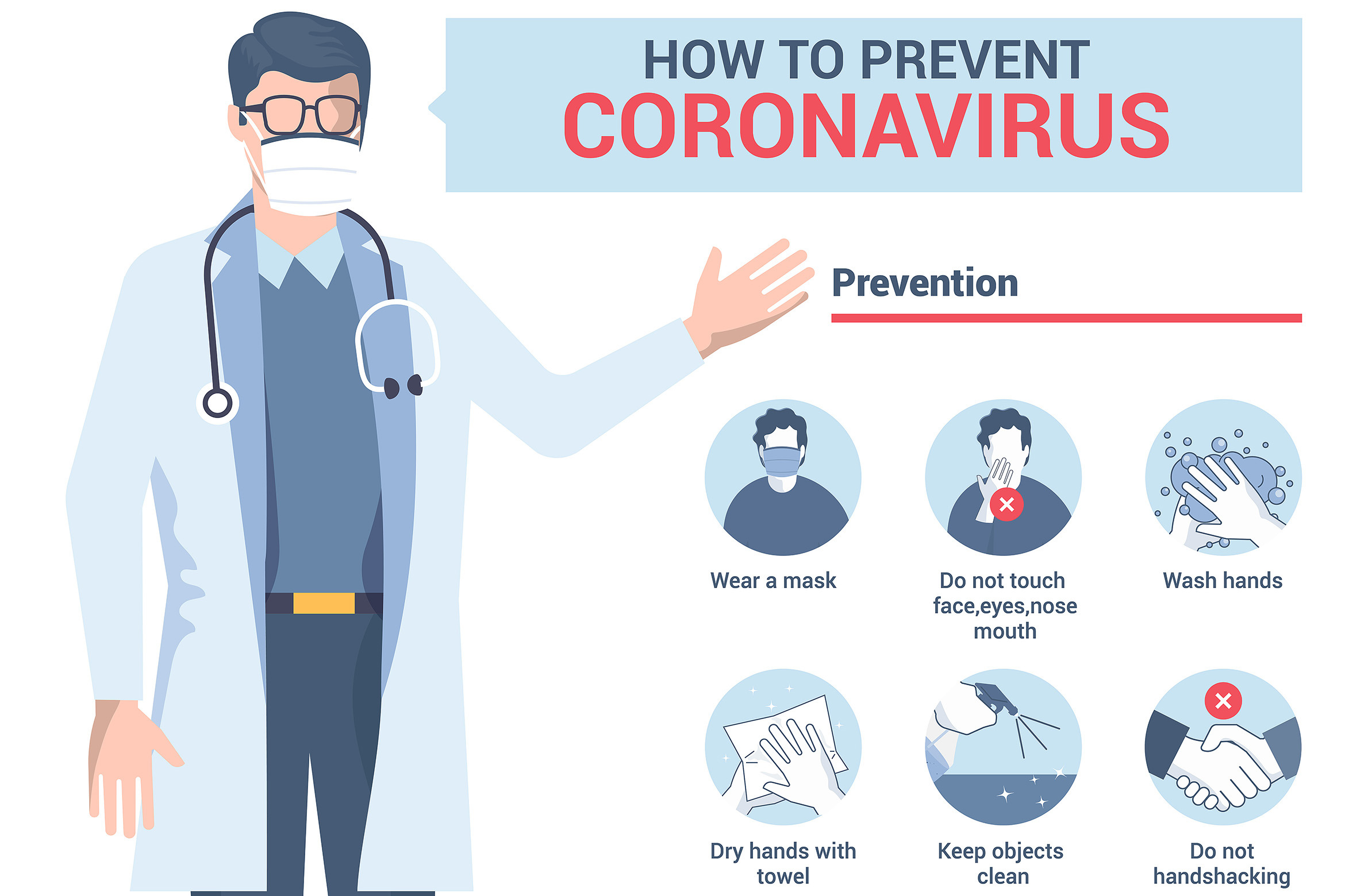 Coronavirus 2019-nCoV prevention tip, a Graphic by Creative Graphics