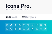 Icons Pro. Professional set, an Outline Icon by Garik
