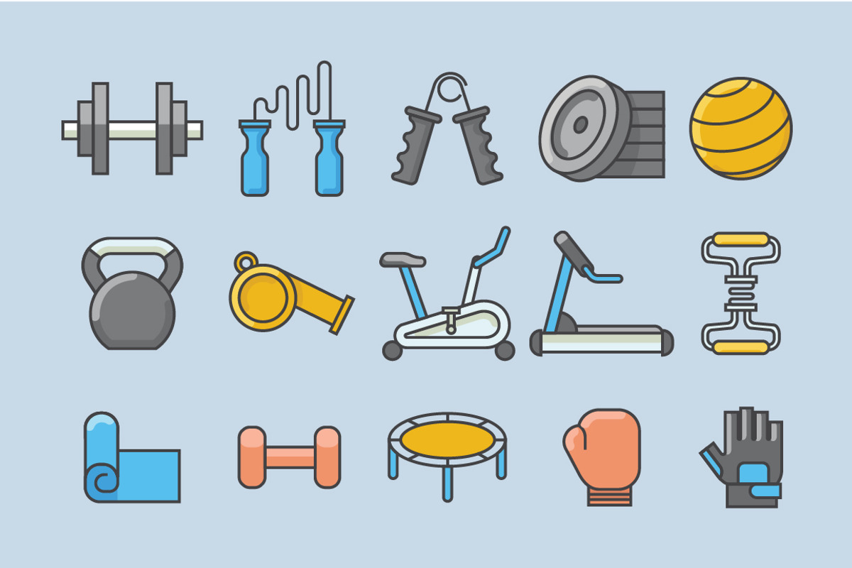 Fitness Infographic Pack With Icons, an Icon by Flat Icons