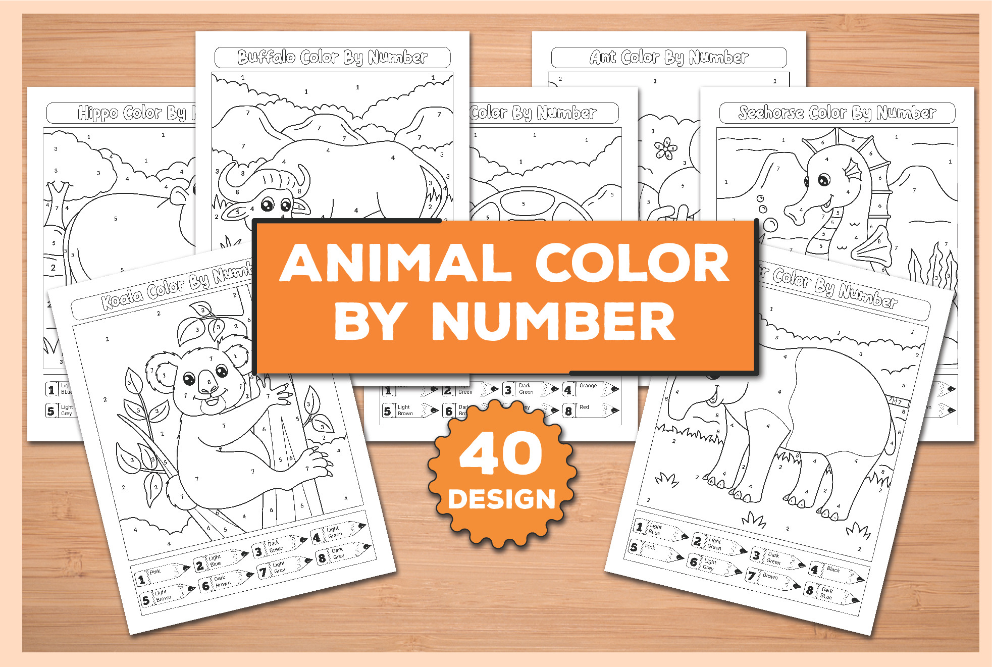 Animal Color By Number
