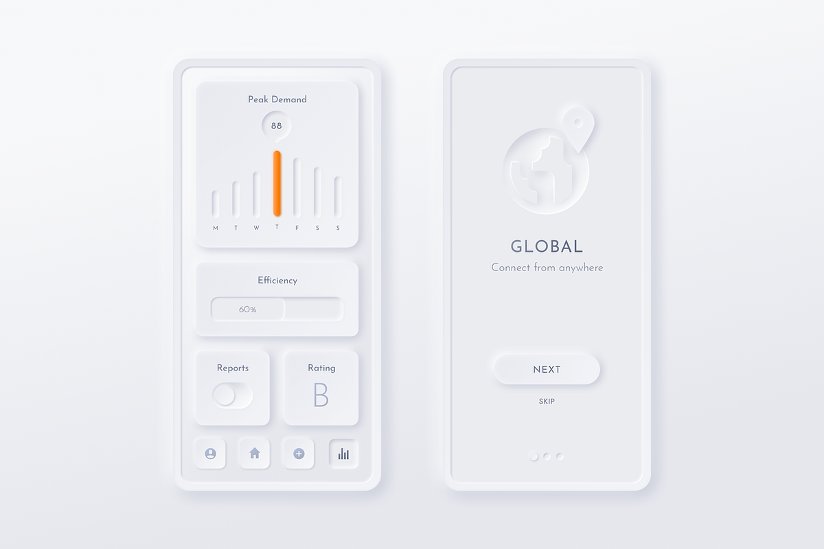 Neumorphic Soft UI Kit - NEU, an UI Kit Template by Delightful Design