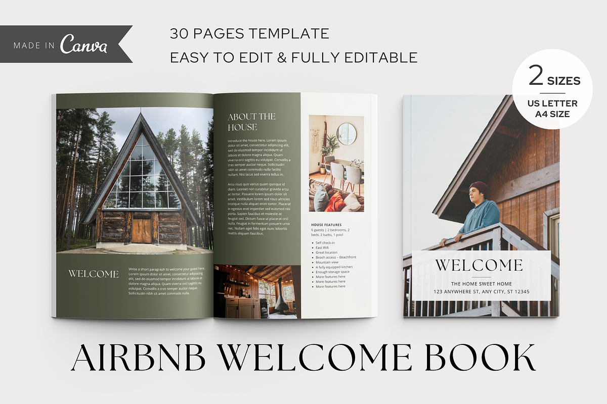Airbnb Welcome Book Template, a Magazine Template by ShopRShop ...