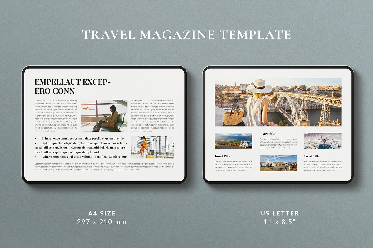 Travel Magazine Template Landscape, a Magazine Template by ...