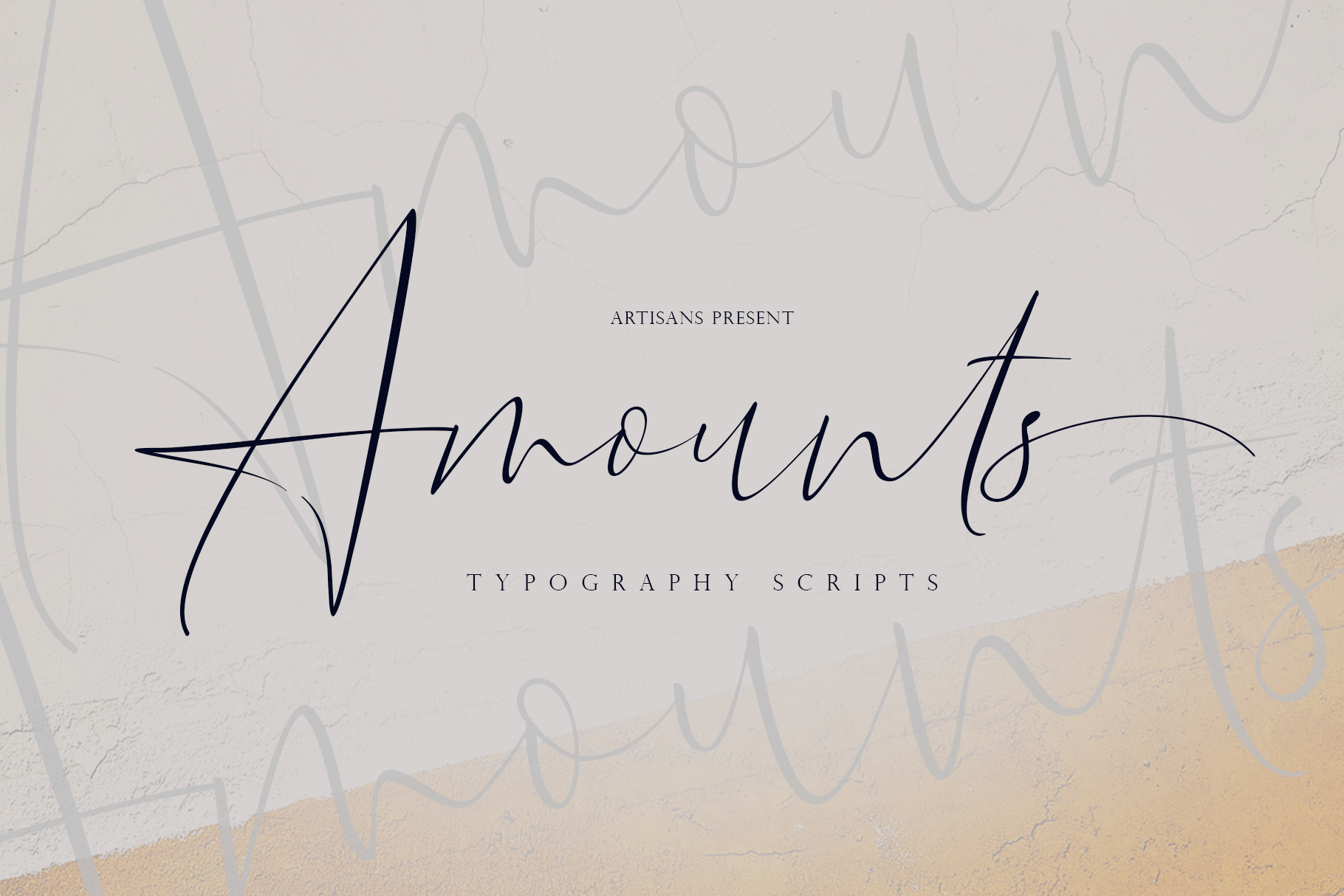 Amounts, a Script Font by artisans