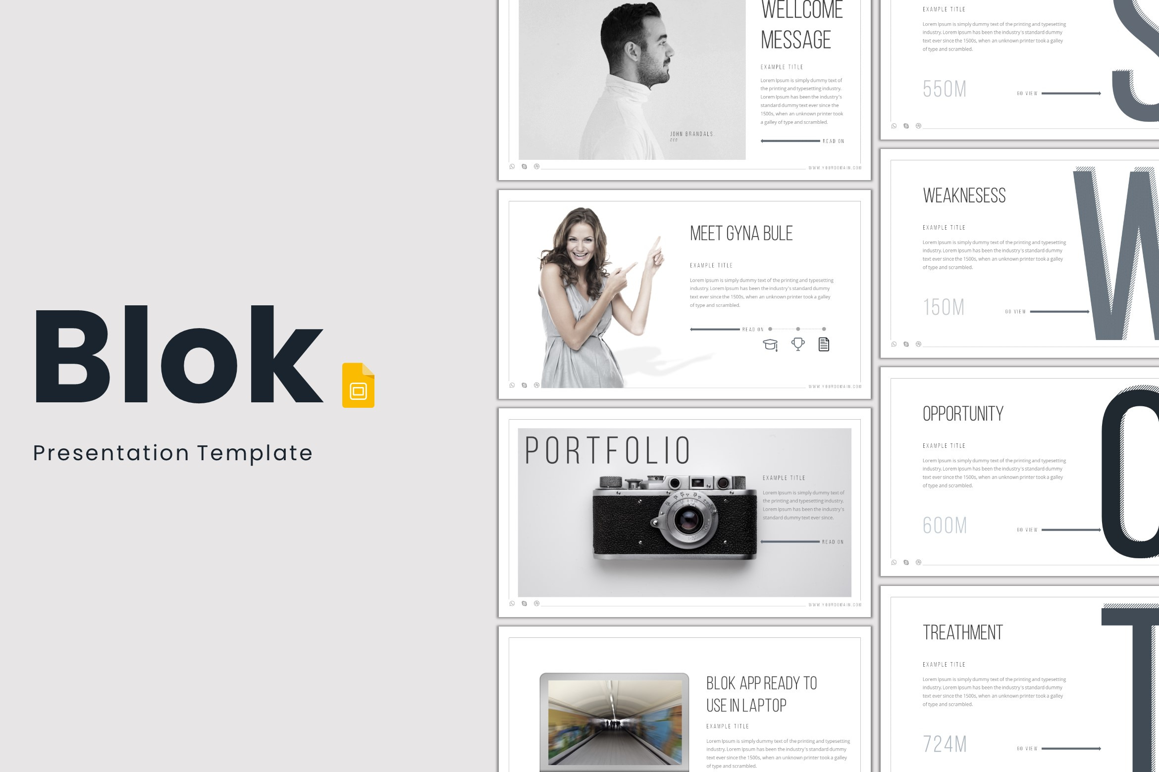 Blok - Google Slides Template, a Presentation Template by inspirasign
