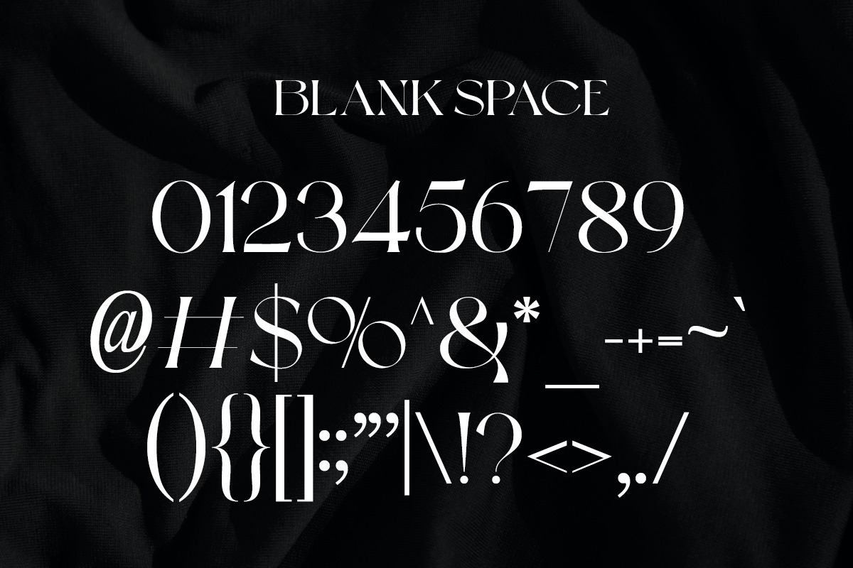 Blank Space | Modern Display, a Sans Serif Font by Muntab_Art