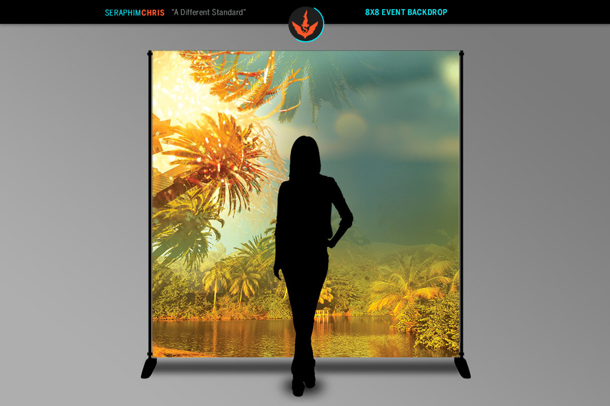 Tropical Event Backdrop Template, a Templates & Theme by SeraphimChris