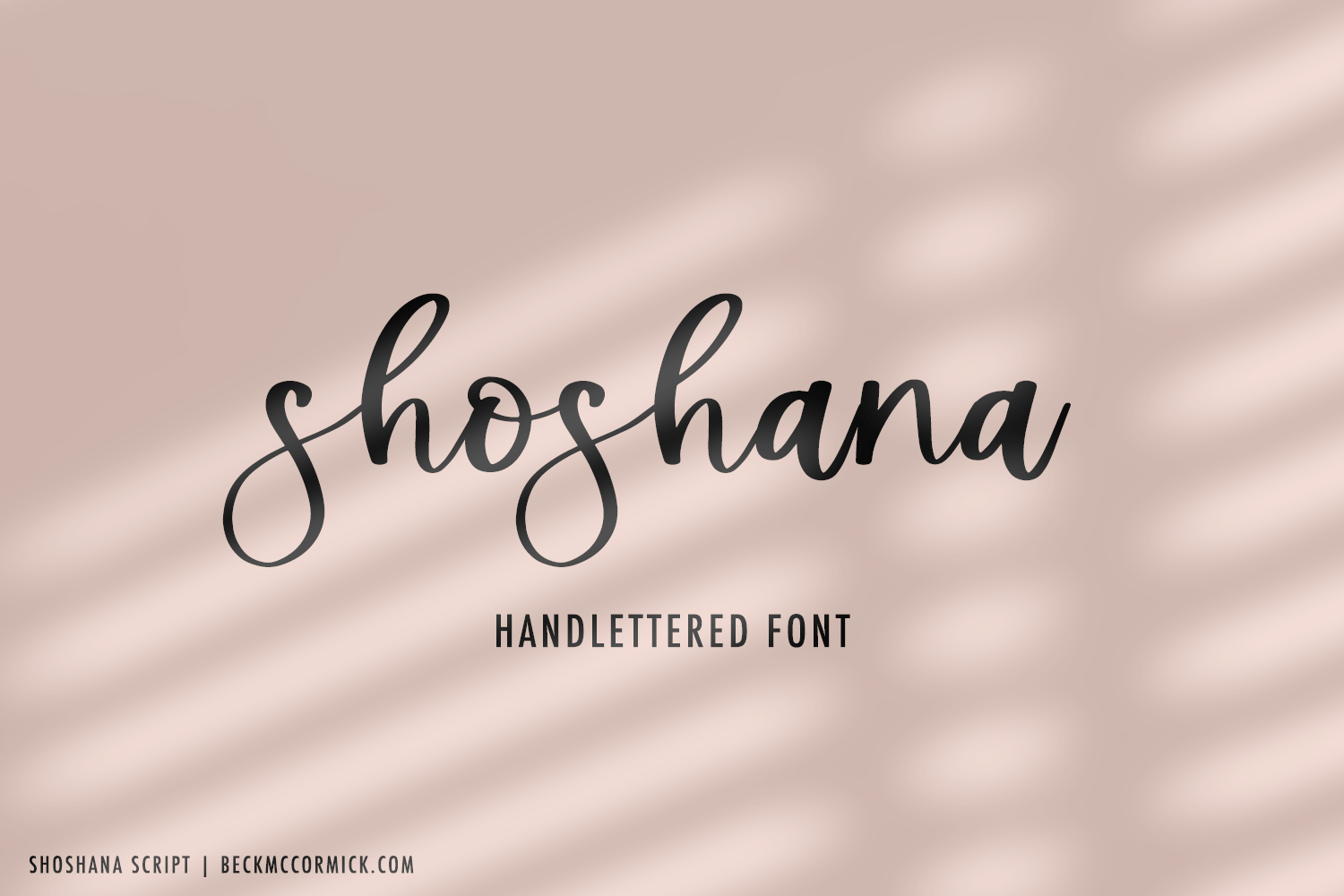 Shoshana Script Font, a Script Font by Beck McCormick