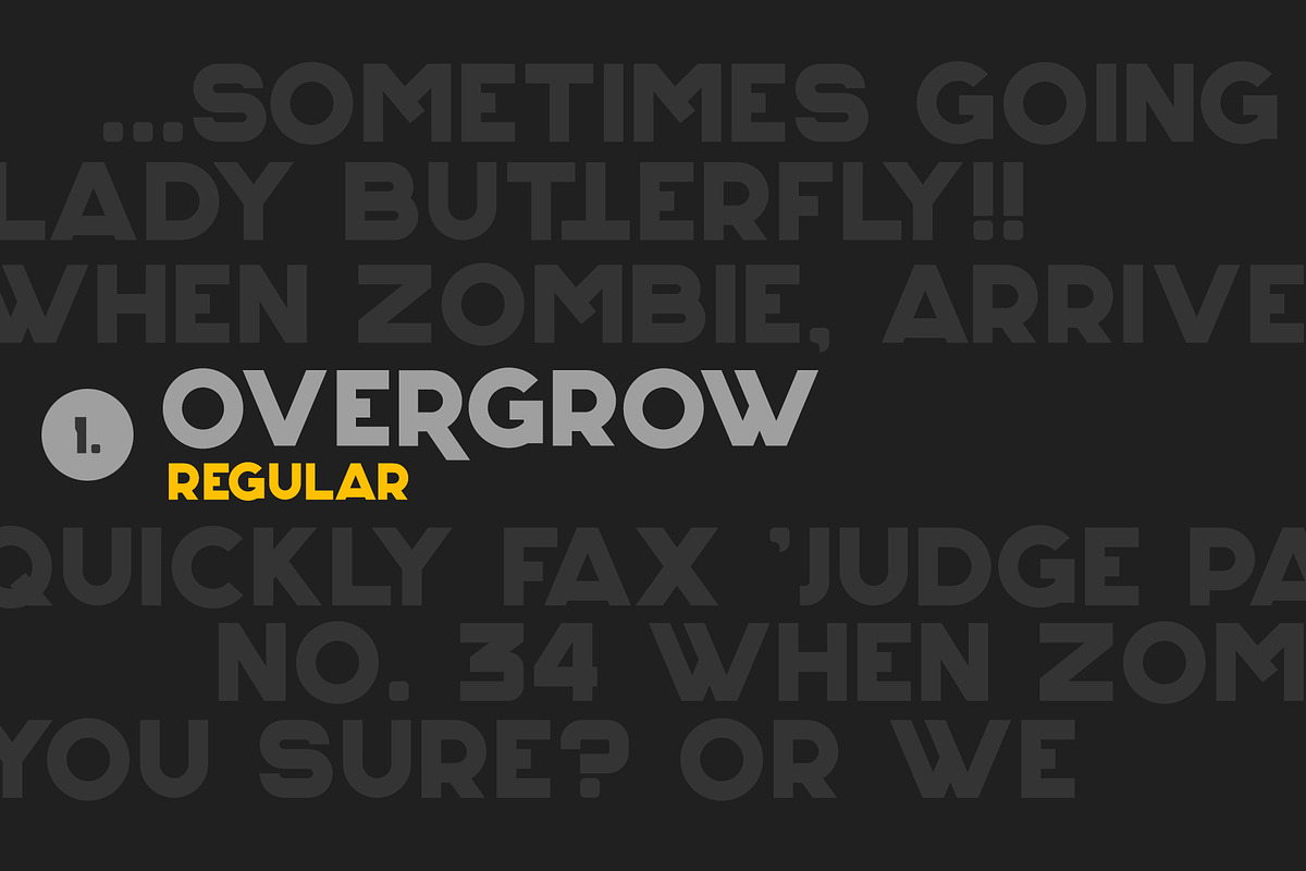Overgrow Typeface, a Font by Revorklabs