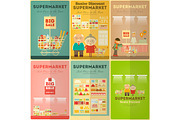Supermarket Mini Posters Set, a Food Illustration by ELFIVETROV DESIGN