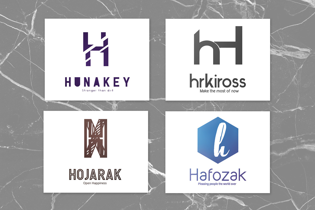 20 H Letter Alphabetic Logos, a Branding & Logo Template by AN Productions
