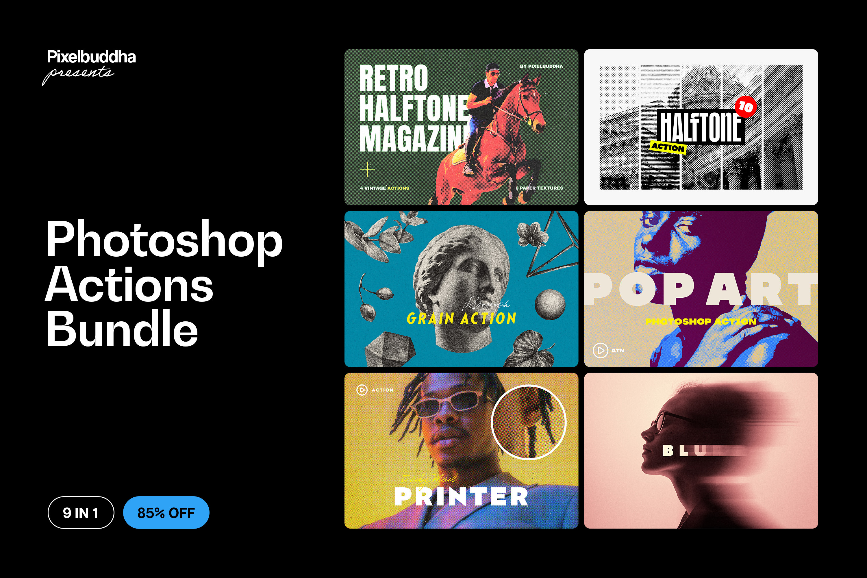 Photoshop Actions Bundle, an Action Add-On by pixelbuddha.net