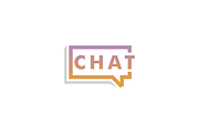 Chat lettering with bubble logo | Branding & Logo Templates ~ Creative ...