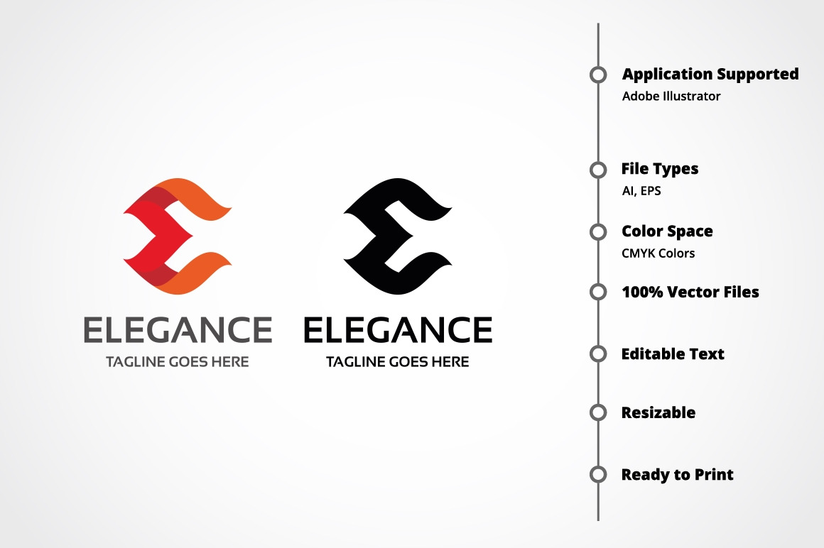 Letter E - Elegance Logo | Branding & Logo Templates ~ Creative Market