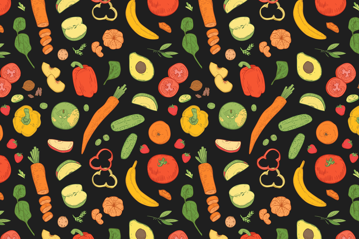 Healthy food bundle, a Decorative Illustration by Good Studio ...